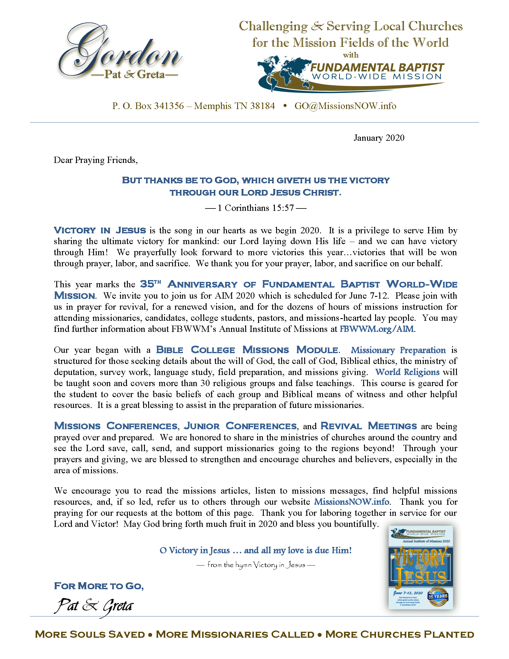 Prayer Letters & Updates | Missions NOW