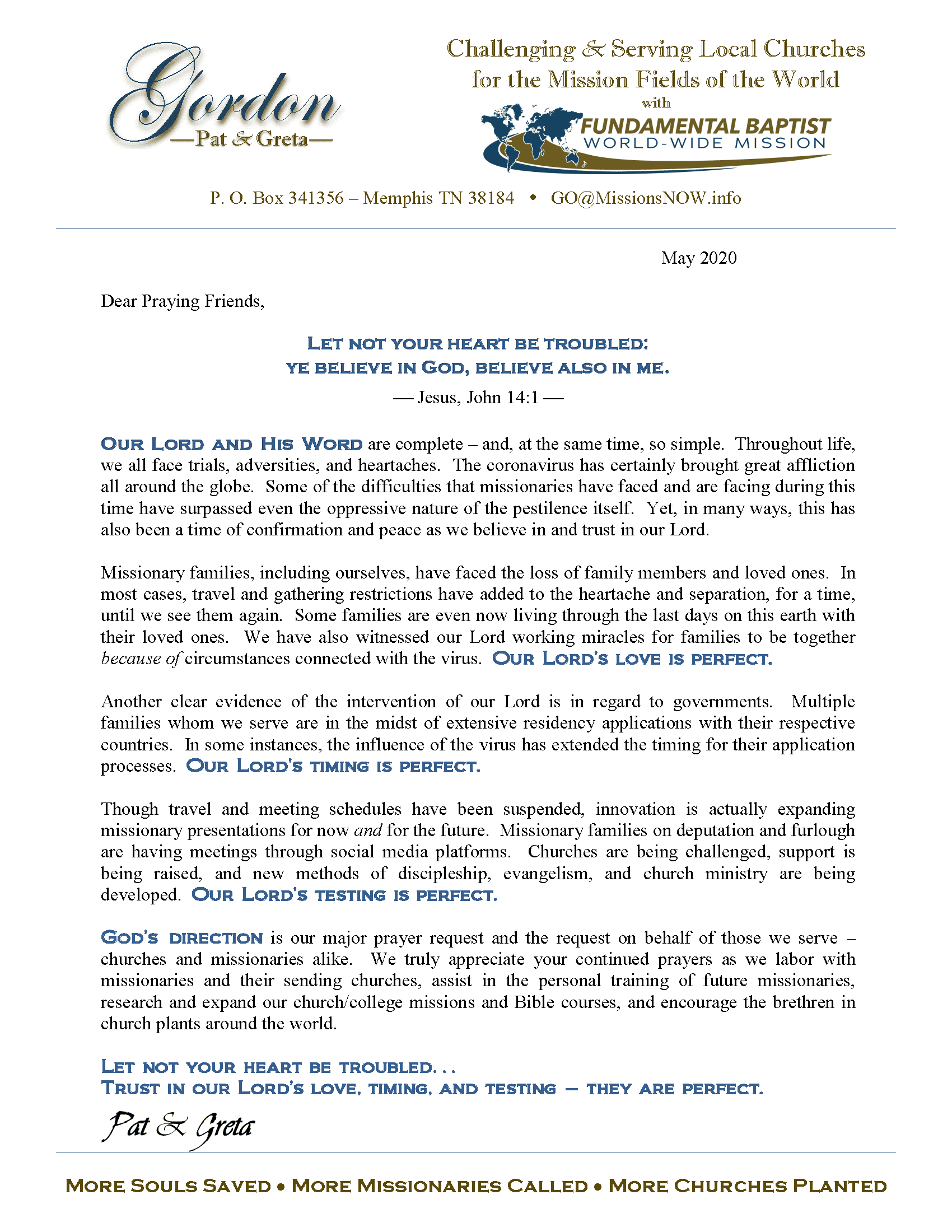 Prayer Letters & Updates | Missions NOW